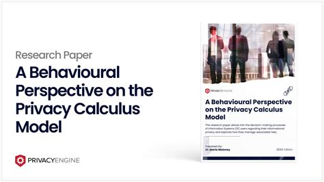 A Behavioural Perspective On The Privacy Calculus Model