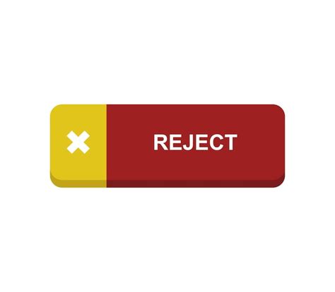 Premium Vector Reject Button