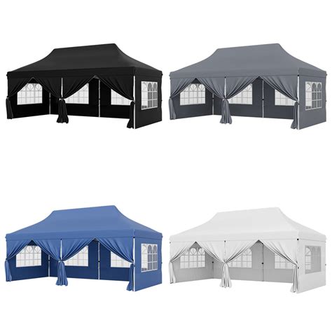 10 X 20 Foot Pop Up Canopy Tent With Windows 4 Colors Dailysteals
