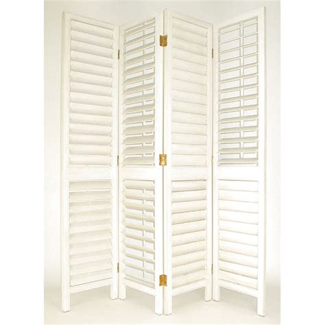 Riviera Adjustable Shutter Room Divider Inch White Room Divider Sliding Room Dividers