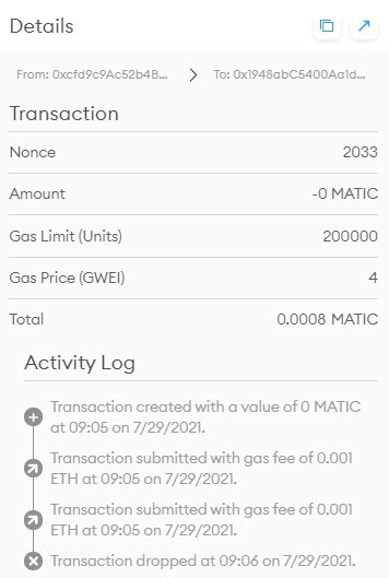 Need Help With Dropped Transaction Rmetamask