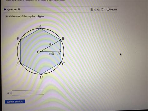 Solved Find The Area Of The Regular Polygon Chegg