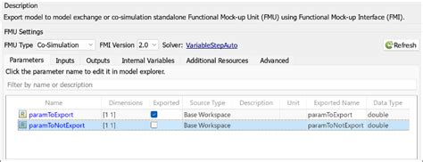 Limitations For Parameter Tunability In Generated Fmus Matlab And Simulink