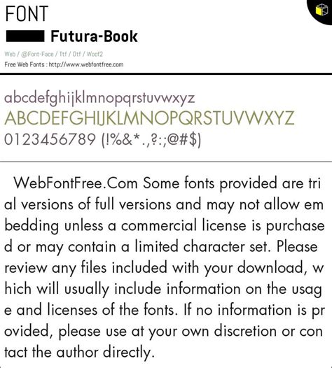 Futura Book Fonts Downloads Webfontfreecom