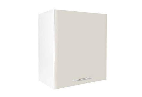 Кухненски шкаф горен с една врата за аспиратор In Mdf Va60 68 1v бежов гланц • Модулна кухня In
