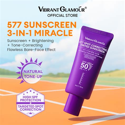 Vibrant Glamour 577 Spot Correcting Tinted Sunscreen Spf50 Pa Dark