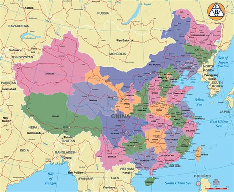 Detailed Map Of China Provinces 193 China Map With Provinces Stock