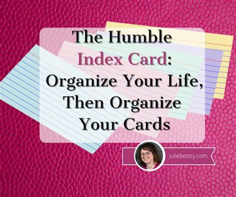 The Humble Index Card Organize Your Life With Style