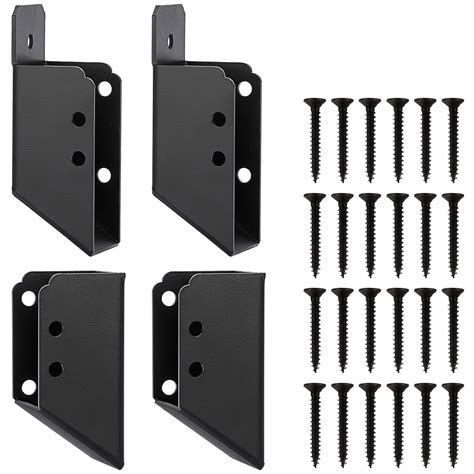 Deck Railing Brackets 12 Pack Black Stainless Steel Hidden Connectors For 2x4 Wood Rails