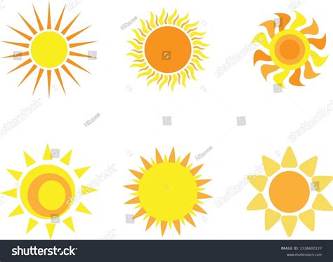 Sun Vector Illustration Sun Image Clip Stock Vector Royalty Free