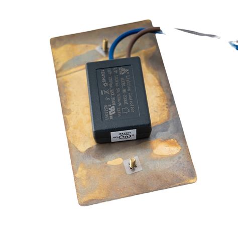 Aged Brass Dimmer Switch Plate Retro Rotary Light Control Single Pole