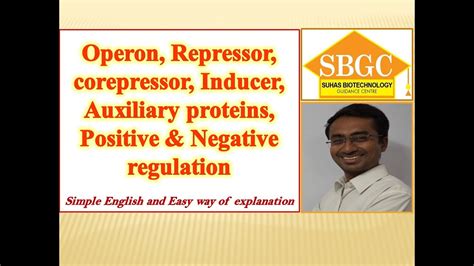 Operon Repressor Corepressor Inducer Auxiliary Protein Positive Regulation Negative
