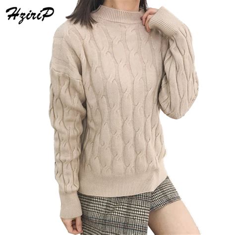 Hzirip New Sweaters Knitwear Women Pullovers Long Sleeve 2018 New