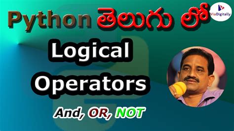 Logical Operators In Python Python Tutorial In Telugu Logical