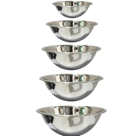 Комплект купи от неръждаема стомана Сребро 5 бр Emag Bg