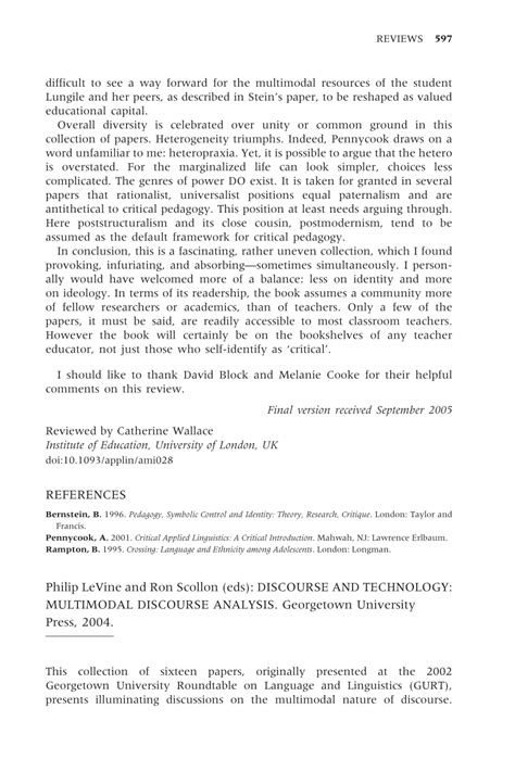 pdf book review discourse and technology multimodal discourse analysis