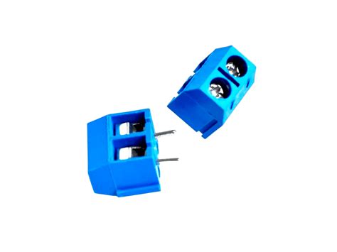 Bornera 2 Tornillo Azul