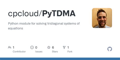 Github Cpcloud Pytdma Python Module For Solving Tridiagonal Systems Of Equations