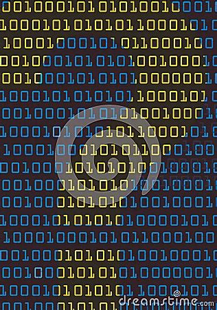 Binary Code Background With Question Mark Cartoon Vector CartoonDealer