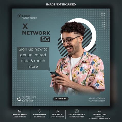Premium Psd Telecom Updates And Offers Social Media Post Template