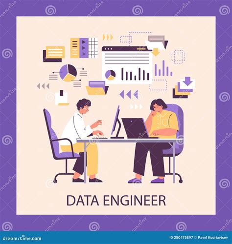 Data Engineer Vs Data Scientist Vs Data Analyst Vector CartoonDealer