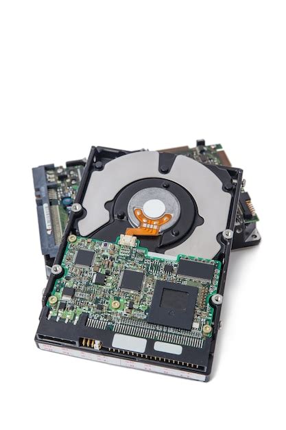 Premium Photo Hard Disk Drives Isolate On White Background