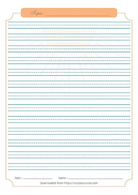 Blank Handwriting Worksheet Lined For Cursive Writing Practice Worksheets Library