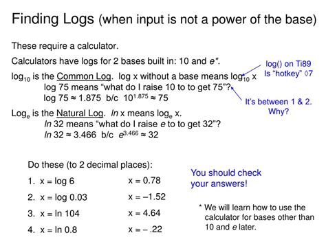 Ppt L55 Logarithmic Functions Powerpoint Presentation Free Download