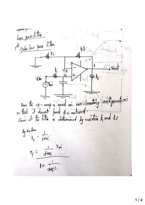Solution First And Second Order Low Pass Filter Circuit Diagram With