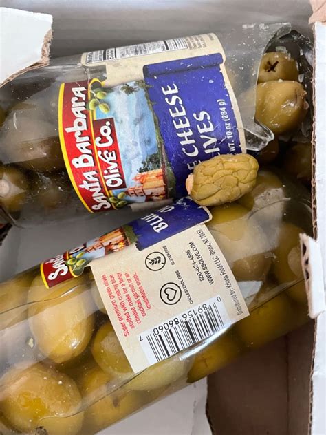 Santa Barbara Gourmet Garlic Stuffed Olives Meaty Green Olives With Crunchy