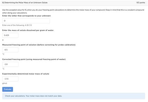 6 Determining The Molar Mass Of An Unknown Solute