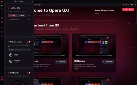 Opera Gx фоновые рисунки