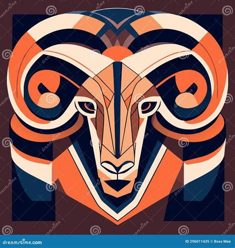 Head Of The Ram Abstract Head Of A Ram Vector Illustration Stock Vector Illustration Of