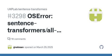 Oserror Sentence Transformersall Minilm L6 V2 Does Not Appear To Have