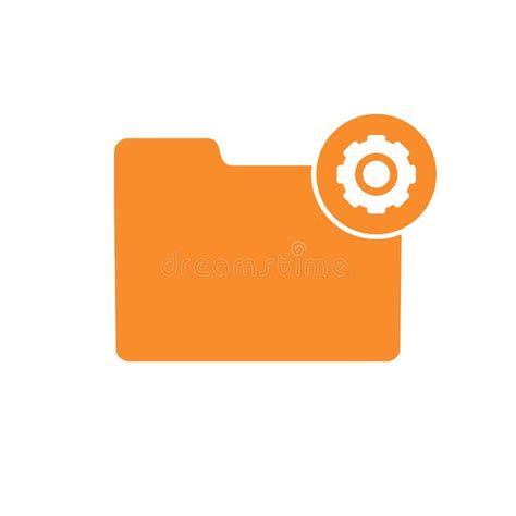 Configuration Folder Gear Options Preferences Settings Tool Icon Stock Vector Illustration Of