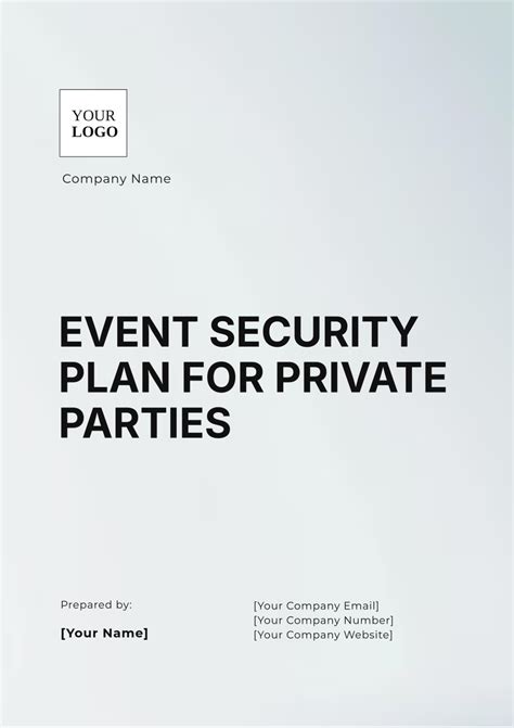 Free Security Plan Templates Editable And Printable