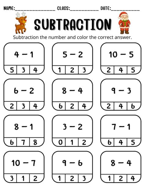 Fundamental Subtraction Exercise By Onyourfern7226 Tpt