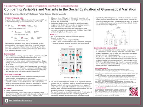 Pdf Comparing Variables And Variants In The Social Evaluation Of
