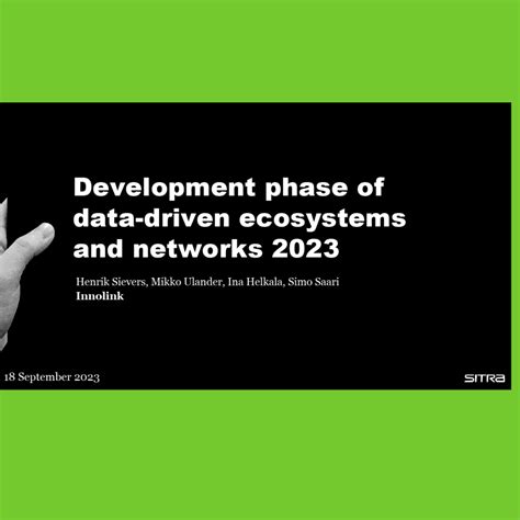 The State Of Development Of Data Ecosystems And Networks Survey Sitra