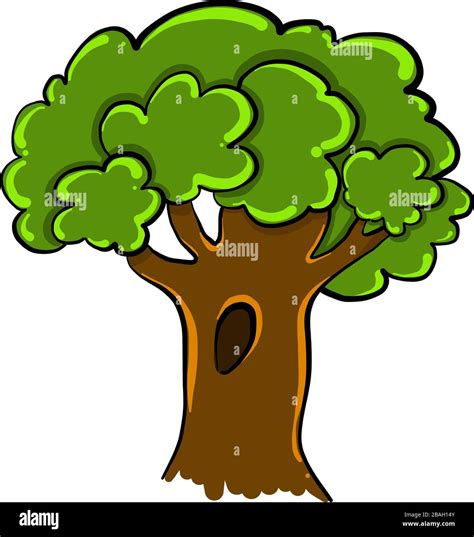 Tree With Hole Illustration Vector On White Background Stock Vector Image Art Alamy