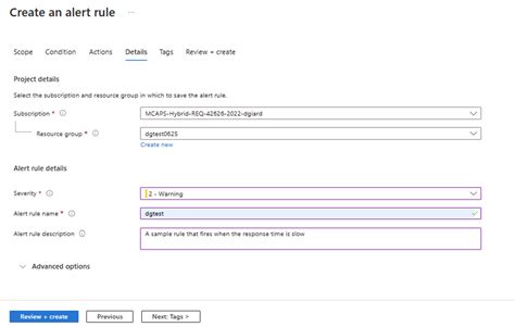 Creating An Azure Monitor Alert Rule