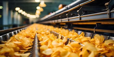 Optimizing Assembly Line Efficiency Packaging Crispy Potato Chips On A