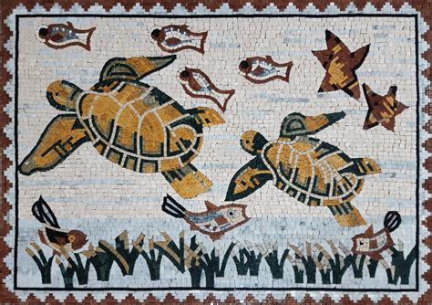 Underwater Mosaic Mural Art Mosaic Marble