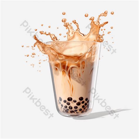 Flying Milk Tea Liquid Png Images Psd Free Download Pikbest