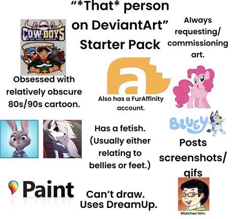 That Person On Deviantart” Starter Pack Rstarterpacks