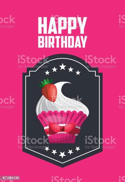 컵 케 익 아이콘입니다 행복 한 생일 디자인입니다 벡터 그래픽 0명에 대한 스톡 벡터 아트 및 기타 이미지 0명 1 달콤한 음식 Istock