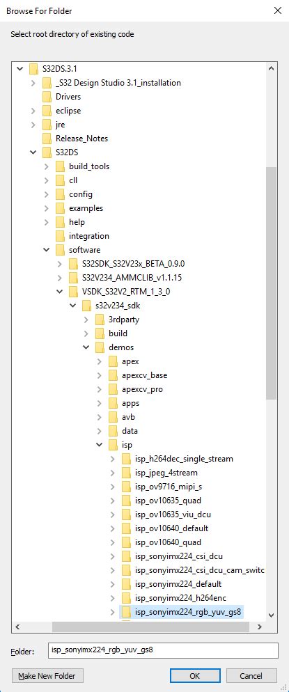 Howto Create A New Makefile Project In S32ds With Existing Code From