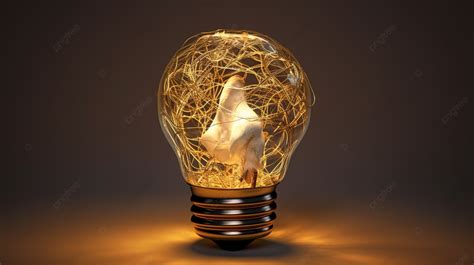 전구 안의 아이디어로 조명된 새장의 3d 렌더링을 상징적으로 표현한 것입니다 창의적인 마음 창조적 인 두뇌 두뇌 아이디어 배경 일러스트 및 사진 무료 다운로드