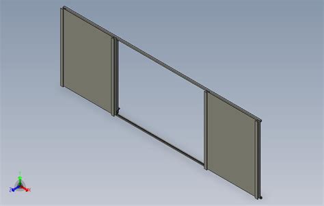 滑动门组件step模型图纸免费下载 懒石网