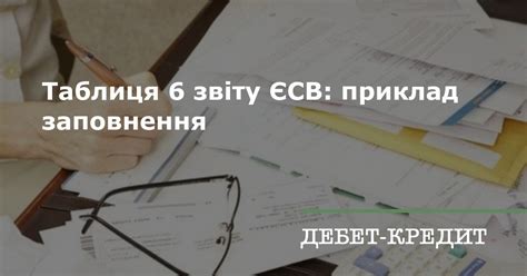 Таблиця 6 звіту ЄСВ приклад заповнення